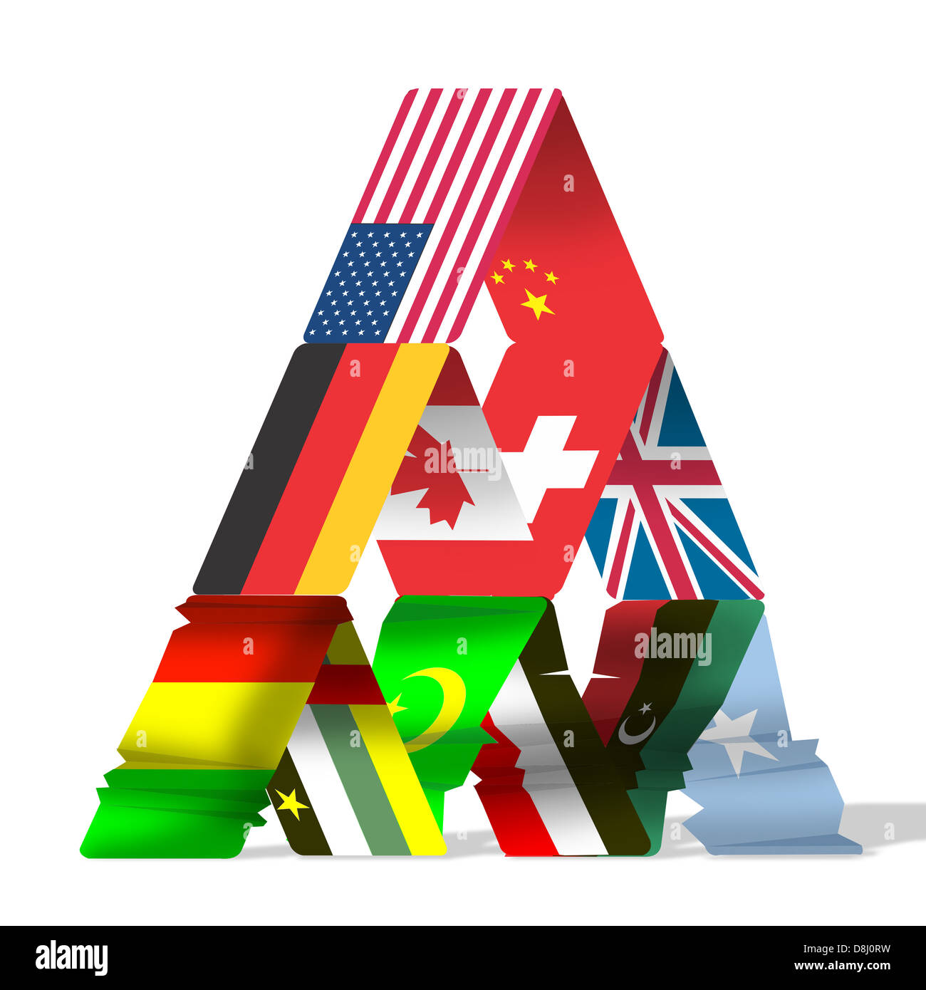 Flags of the world Cut Out Stock Images & Pictures - Alamy