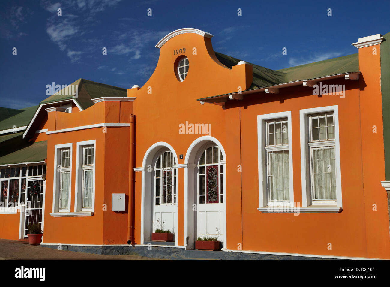 Colourful German colonial architecture, Luderitz, Namibia, Africa Stock ...