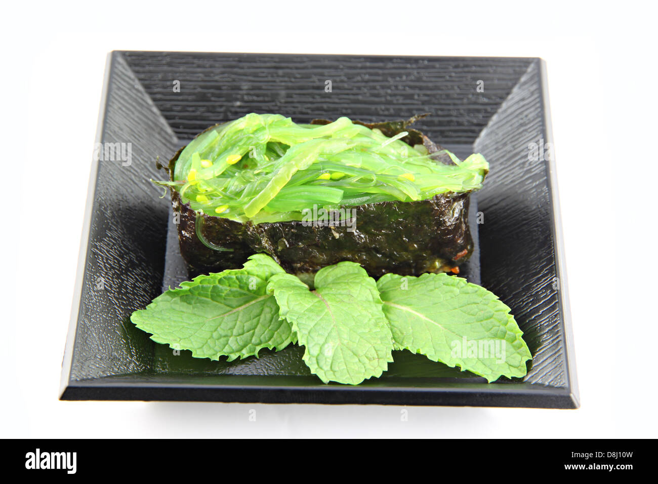 Sushi made from sea weed on dish,Sushi is a food of Japanese Stock ...