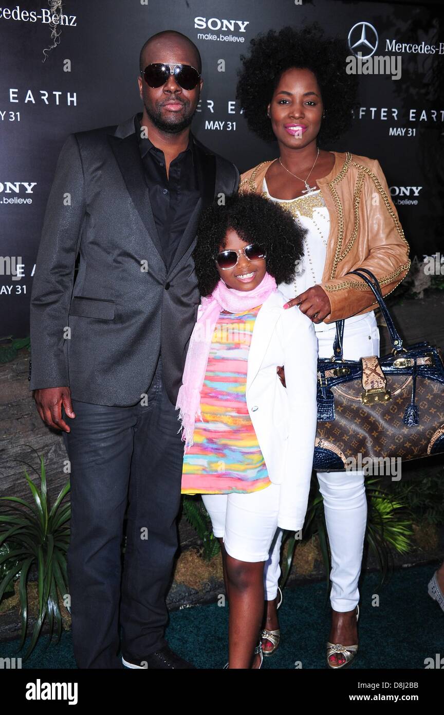 New York, NY, USA. May 29, 2013. Wyclef Jean, Family at the AFTER EARTH ...