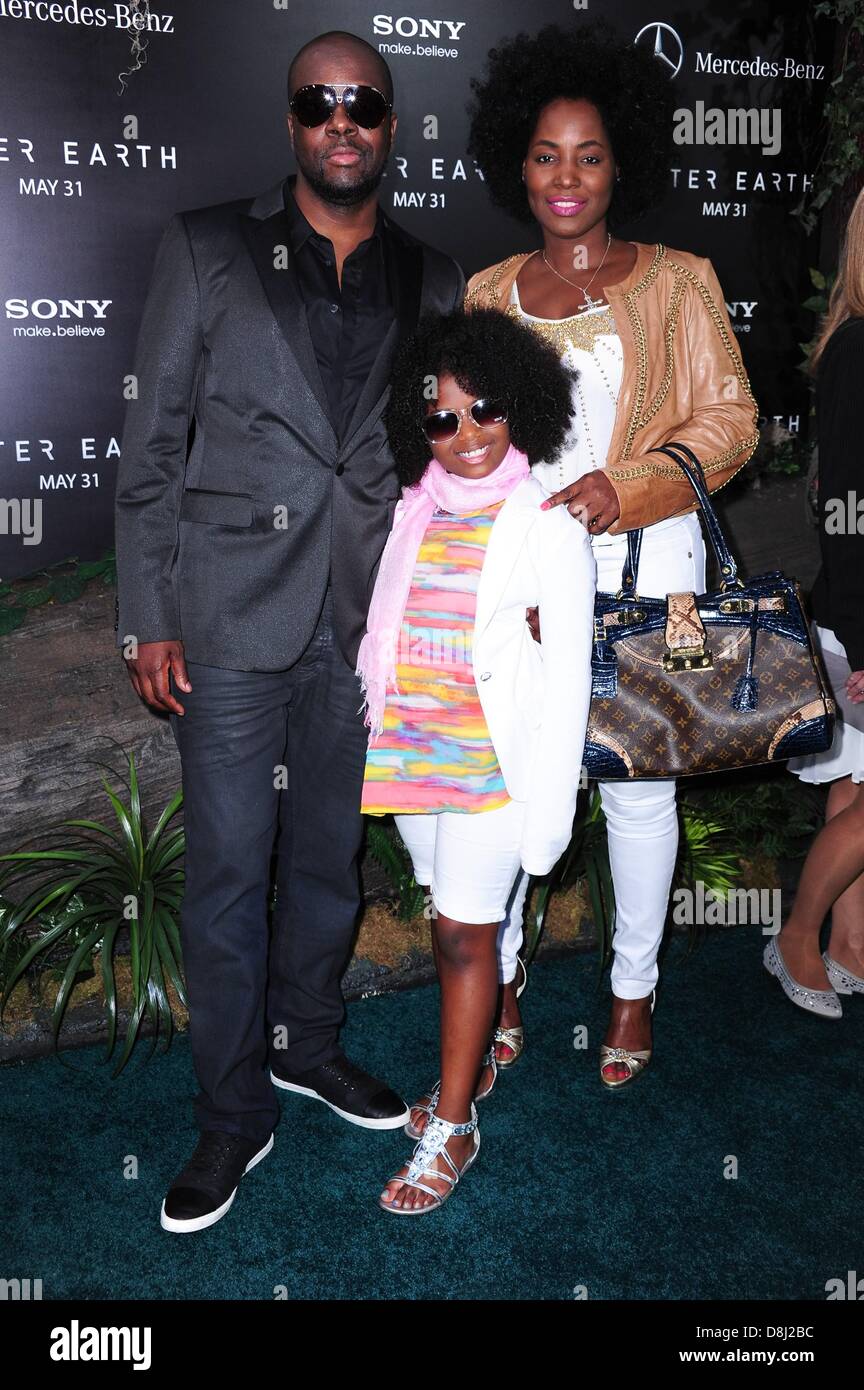 New York, NY, USA. May 29, 2013. Wyclef Jean, Family at the AFTER EARTH ...