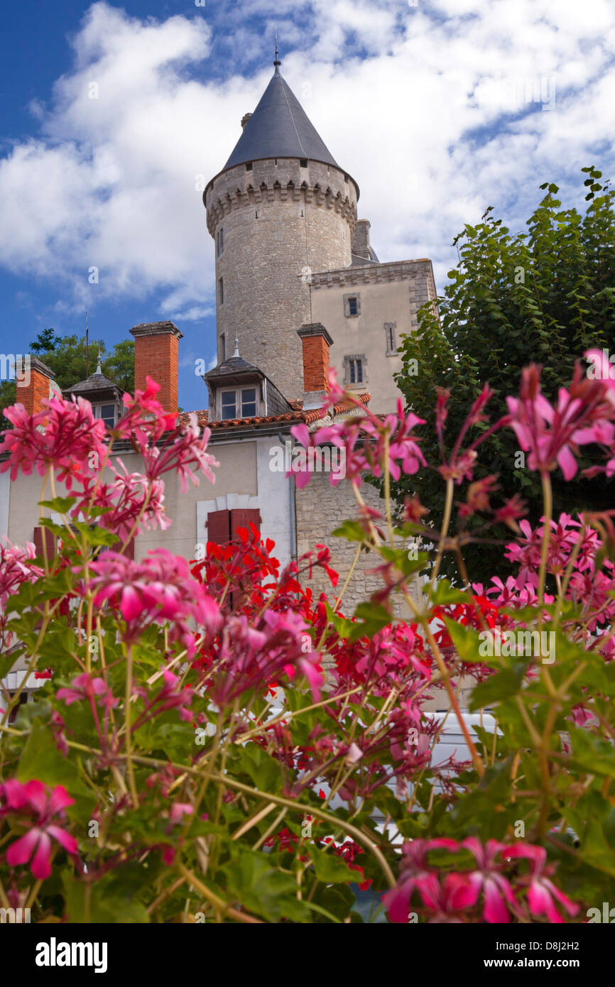 Castle at Verteuil sur Charente, Poitou, Charentes, France Stock Photo ...