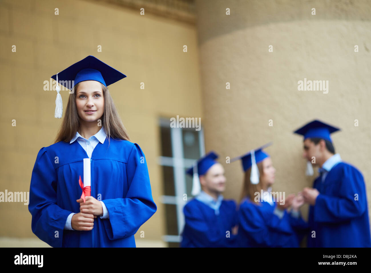 Calm caucasian student girl university hi-res stock photography and ...