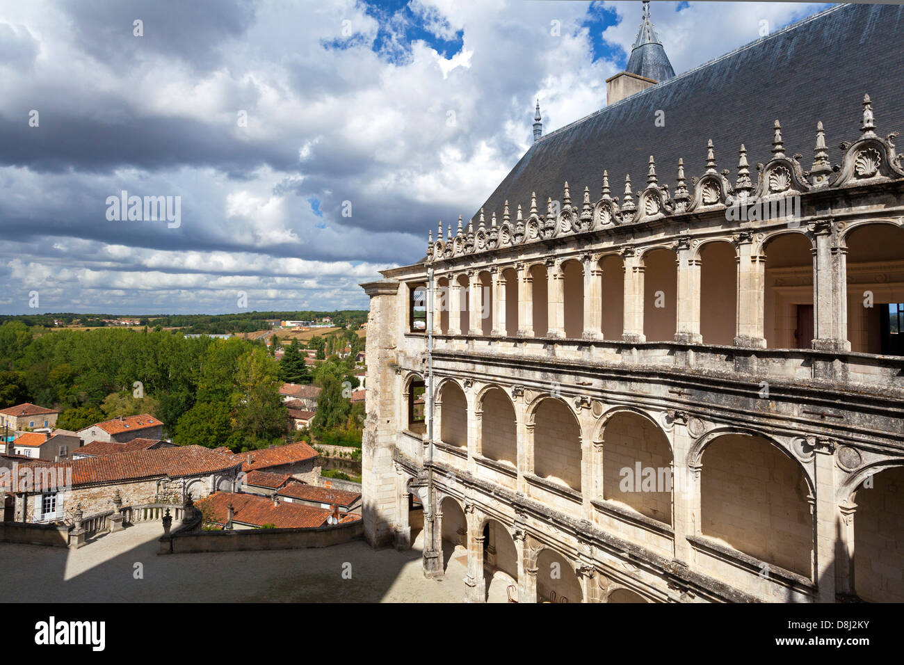 Chateau de la Rochefoucauld, Charente, Poitou, France Stock Photo - Alamy