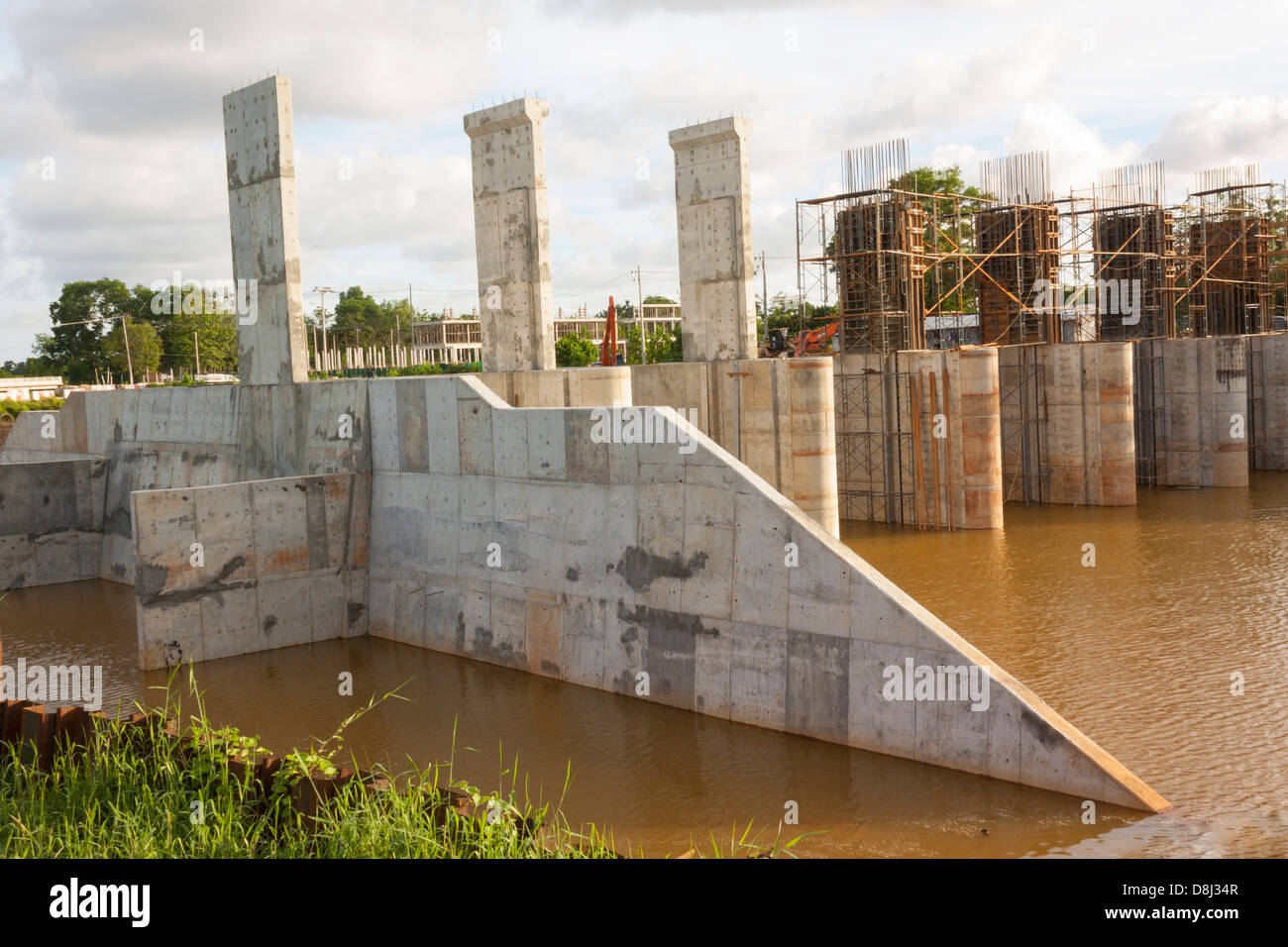 Construction dam site after rainny Stock Photo - Alamy
