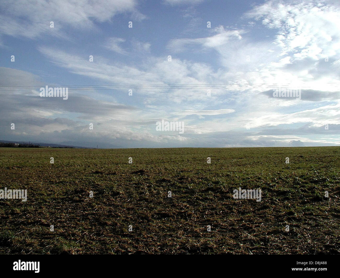 A wide field landscape captures rolling hills and open terrain. The ...