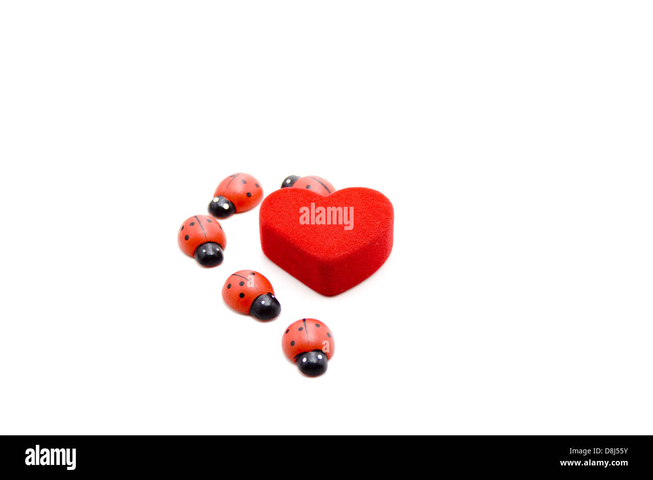 Ladybug with heart Stock Photo - Alamy