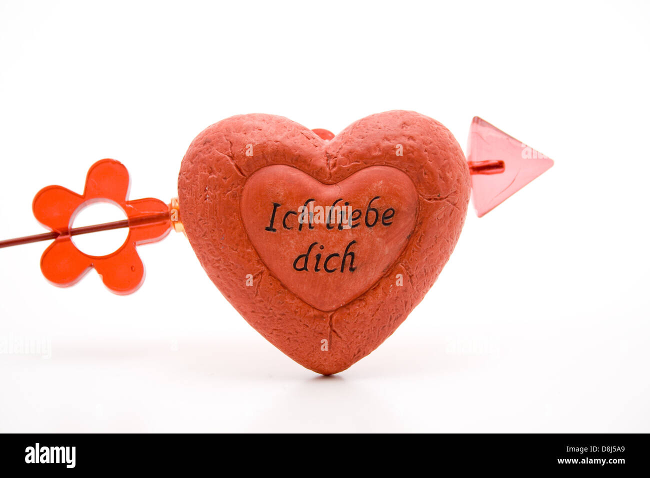 Dear heart with arrow Stock Photo - Alamy