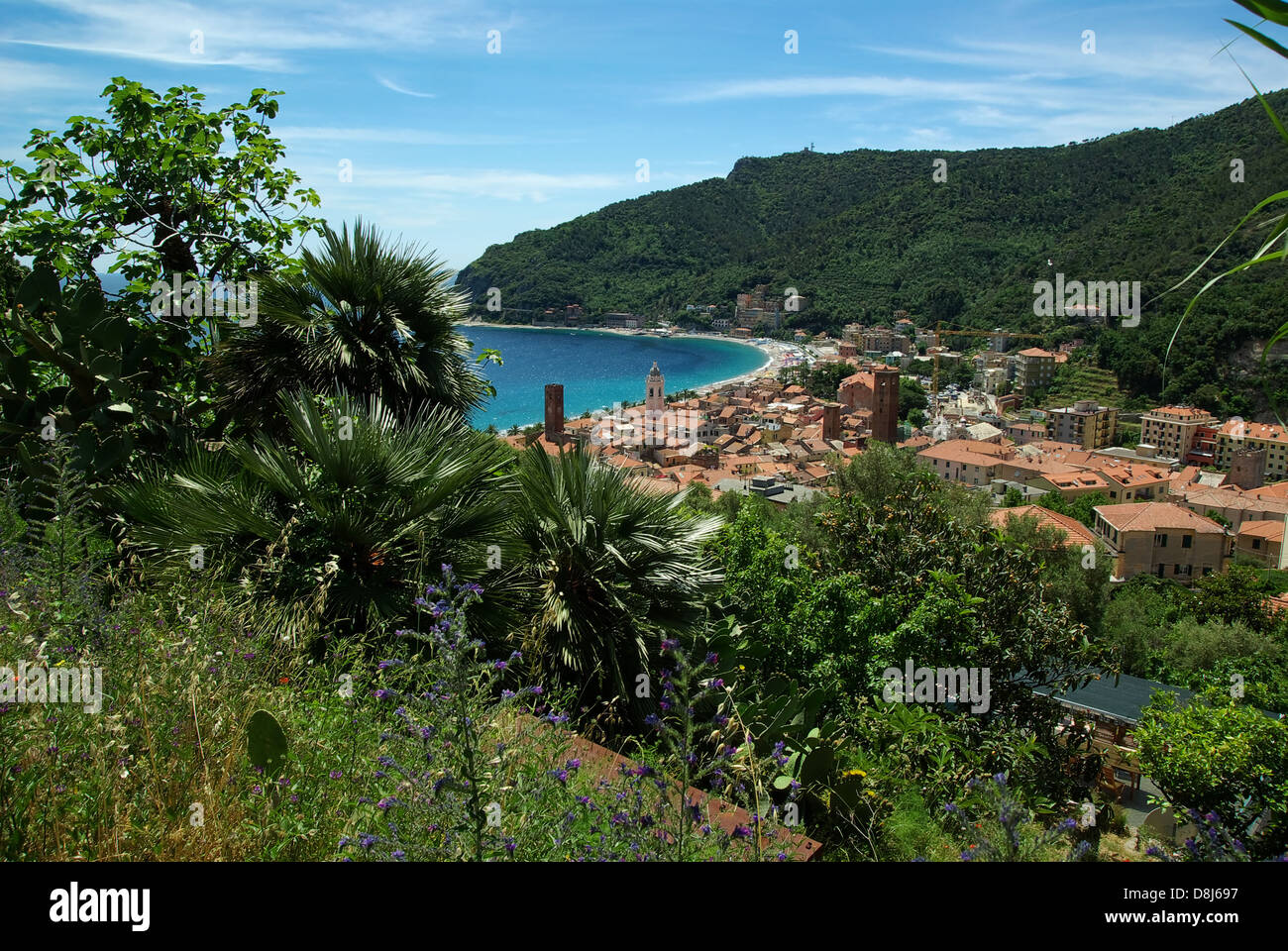 Panoramic views of Noli - Liguria - Italy Stock Photo - Alamy