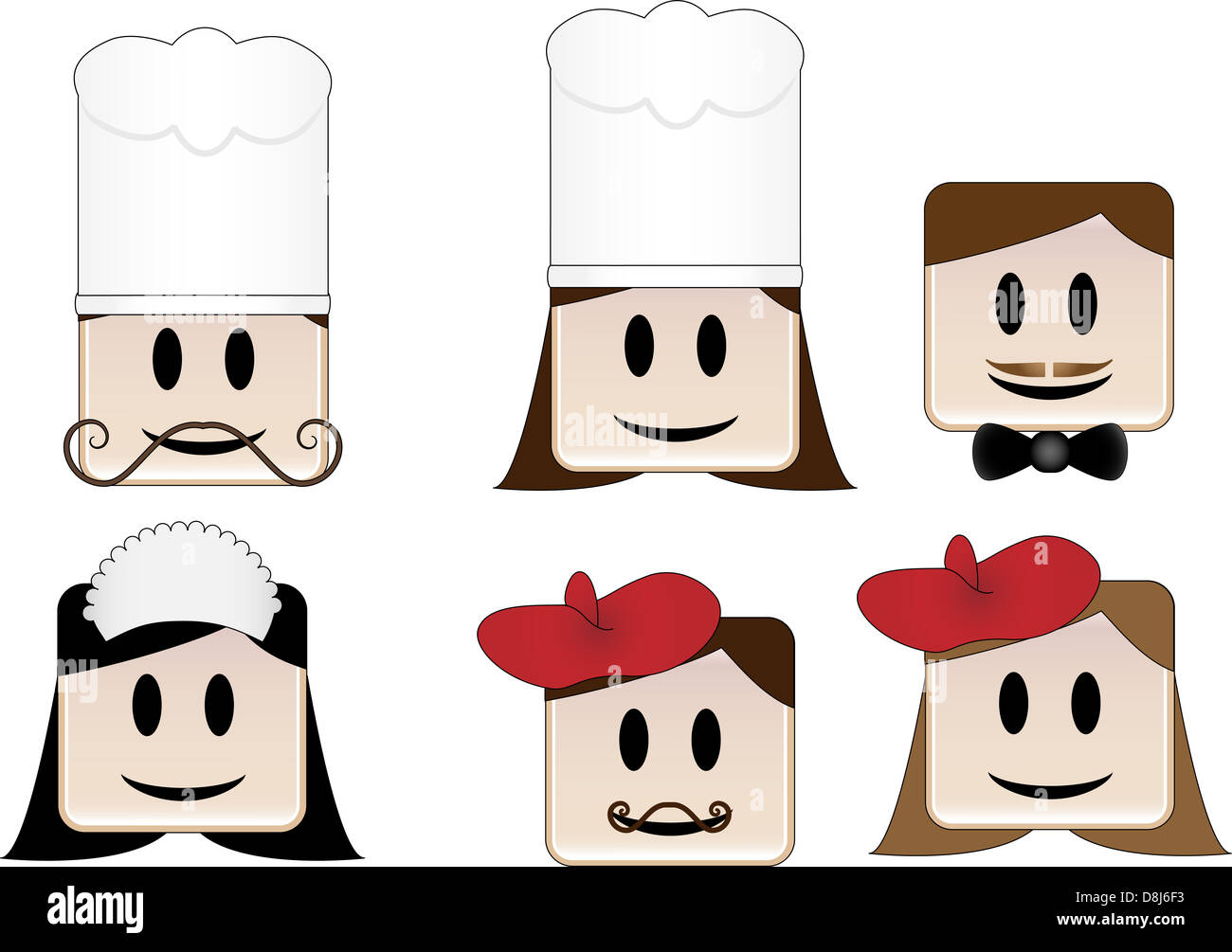 Set of images with random occupations Stock Photo - Alamy