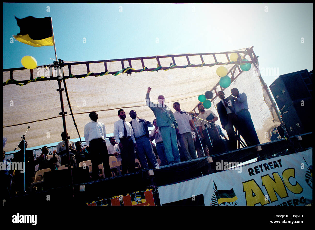 Nelson Mandela,ANC election campaign rally,Retreat,Cape Town,1994 Stock ...