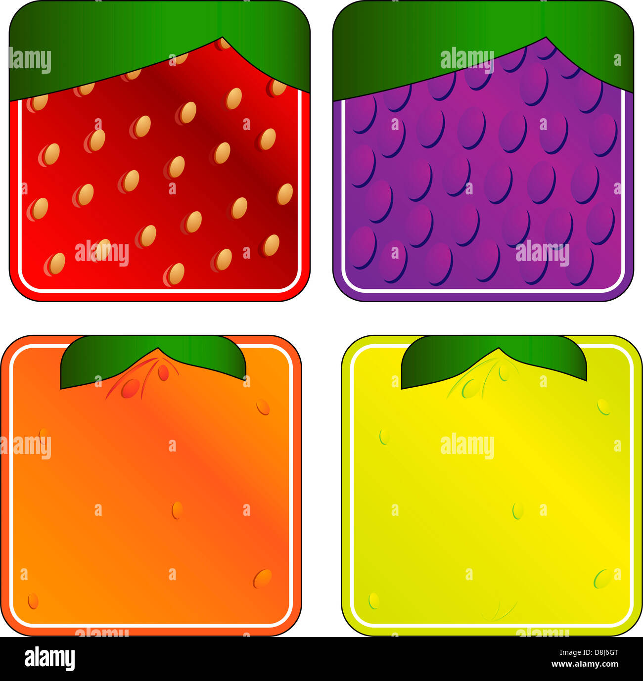 Set 4 squared fruits hi-res stock photography and images - Alamy