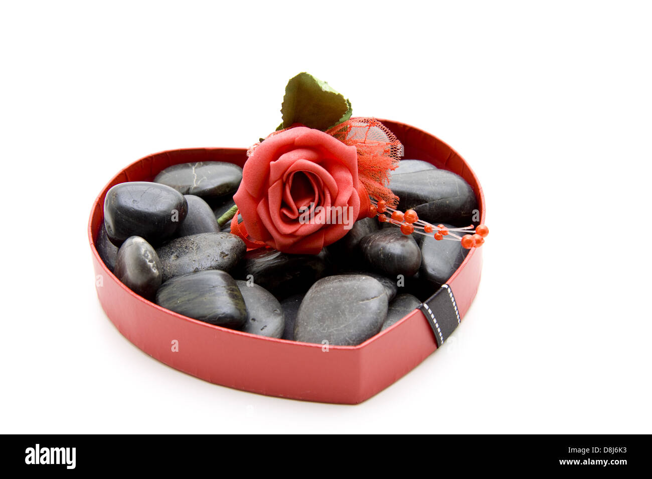 Red rose on stone Stock Photo - Alamy
