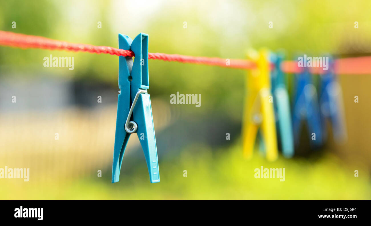 close up of clothes pegs Stock Photo - Alamy