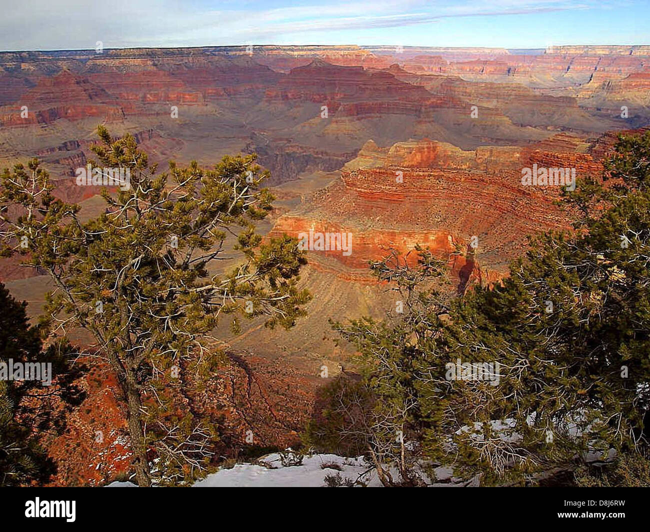 A wide view of the Grand Canyon in Arizona, highlighting the dramatic ...