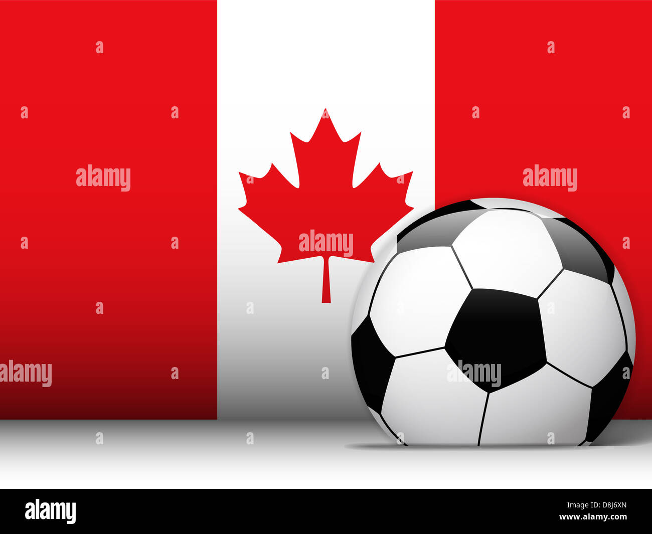 Vector - Canada Soccer Ball with Flag Background Stock Photo - Alamy