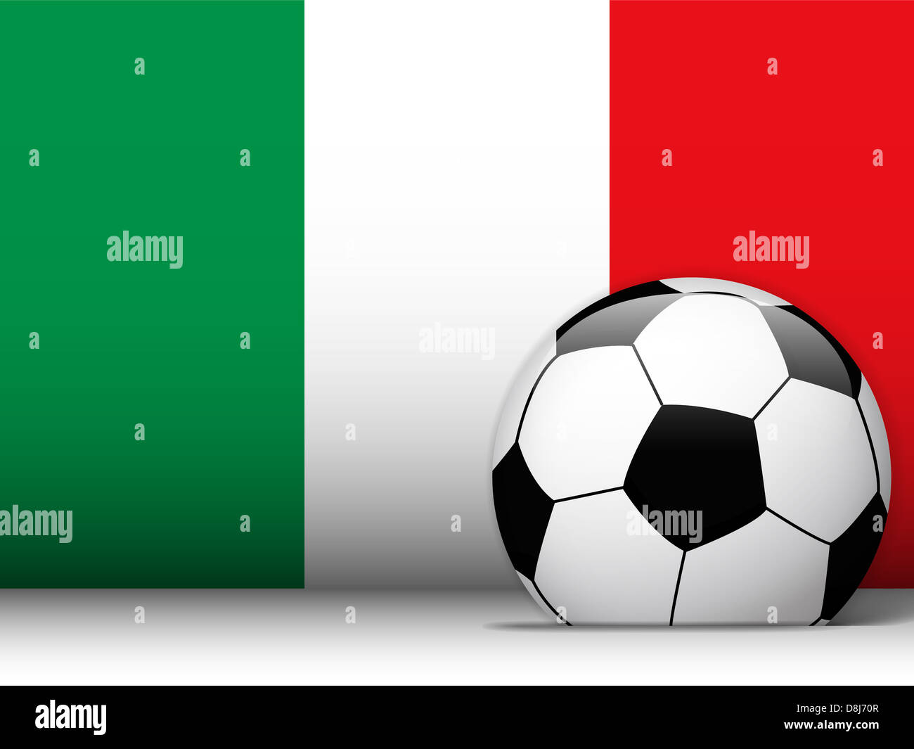 Vector - Italy Soccer Ball with Flag Background Stock Photo - Alamy
