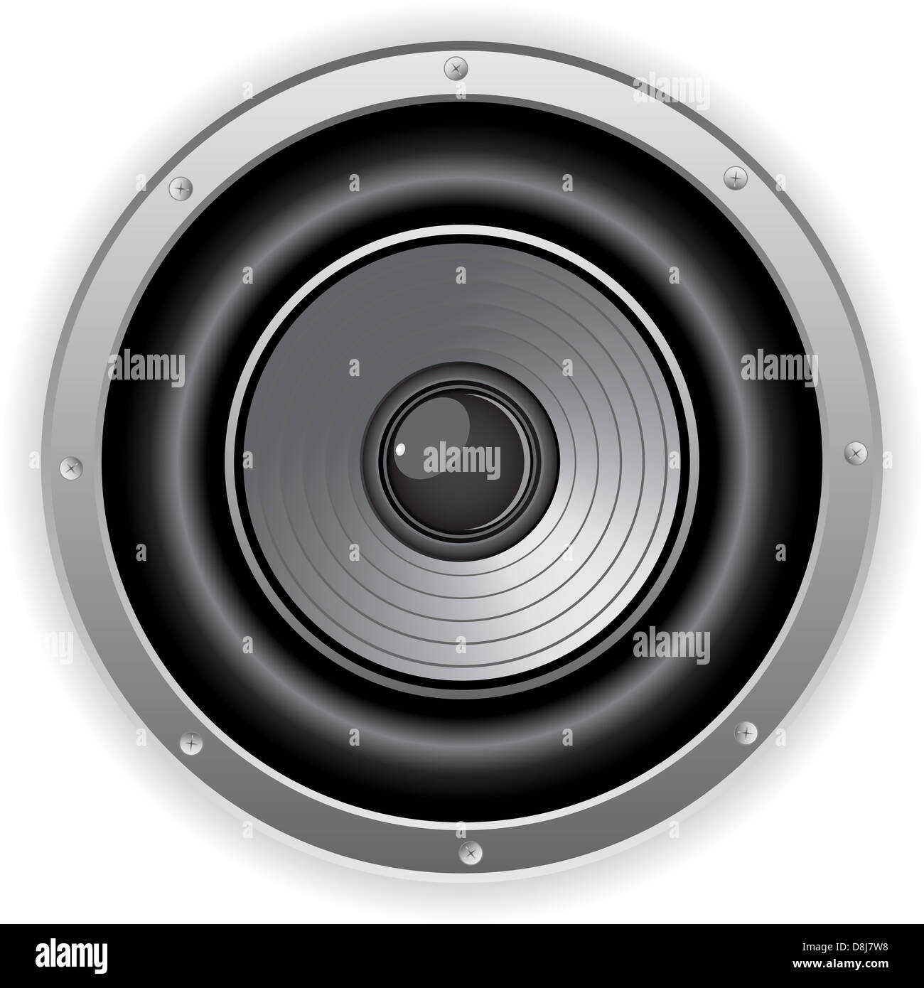 Vector - Round Isolated Sound Speaker Stock Photo - Alamy