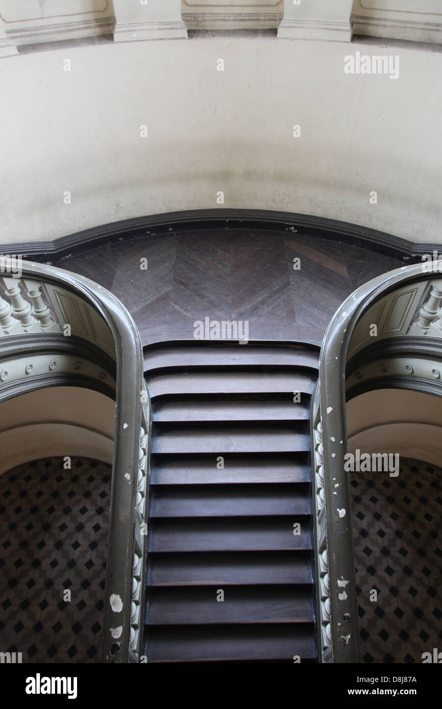 It's a photo of old style stairs in an castle. It's with dome from ...