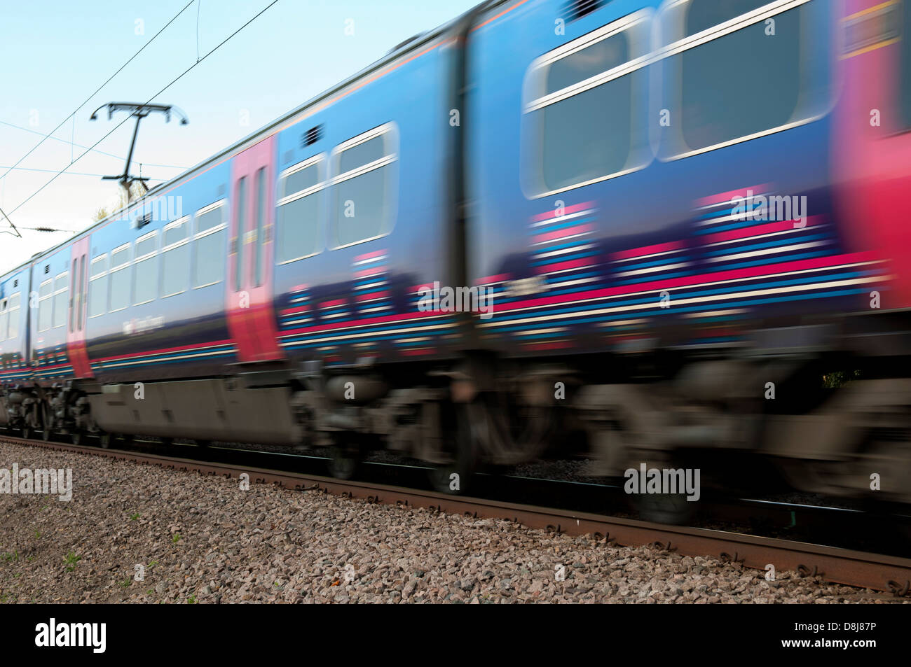 First Capital Connect train at speed Stock Photo - Alamy
