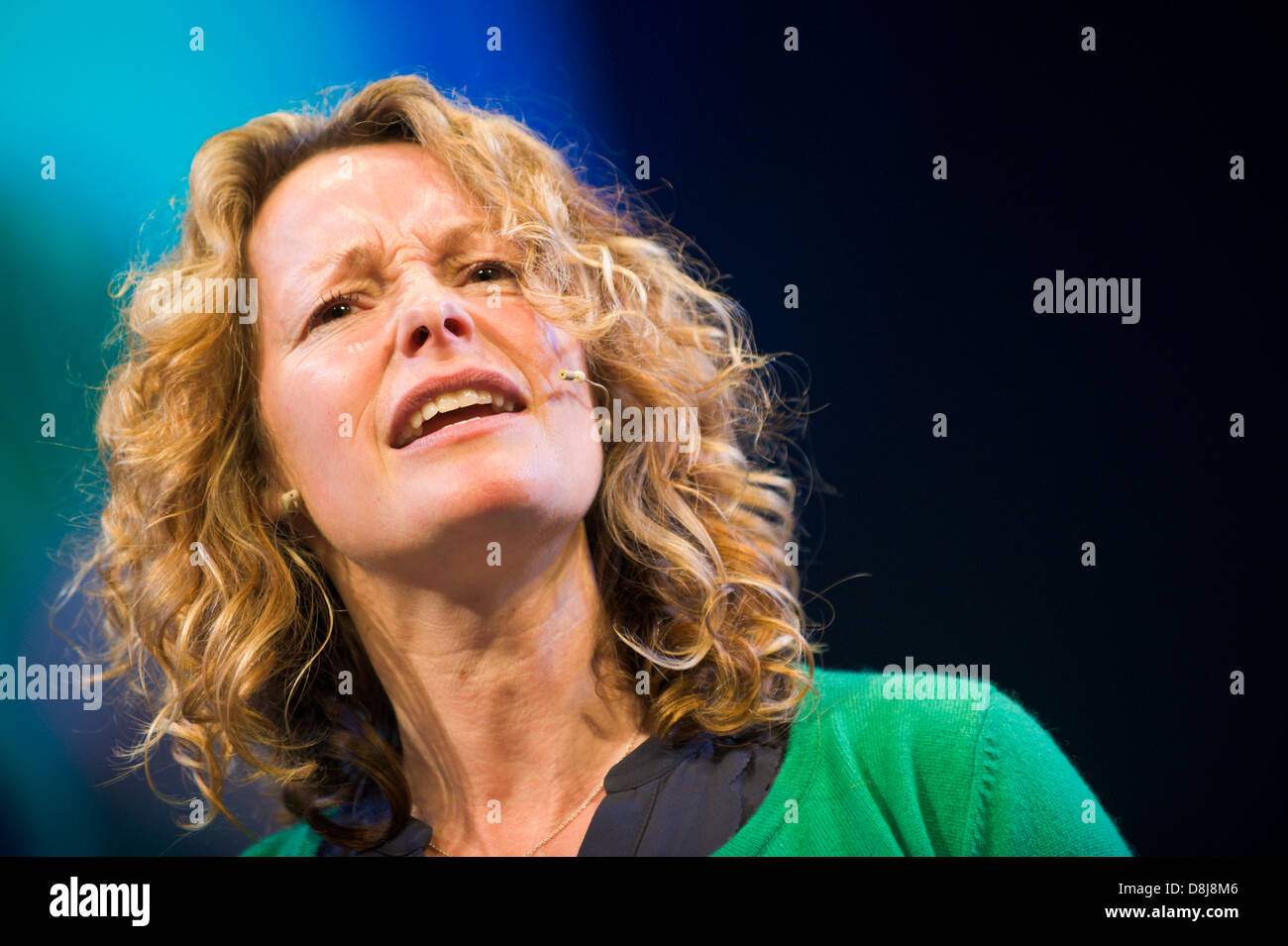 Kate Humble broadcaster and farmer pictured at Hay Festival 2013 Hay on ...