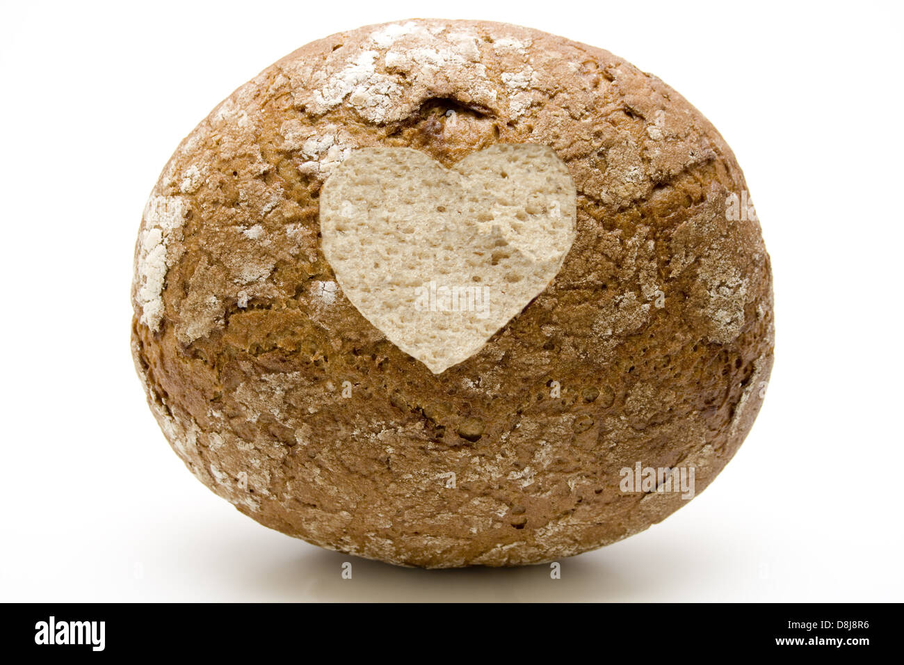 Bread with heart Stock Photo - Alamy