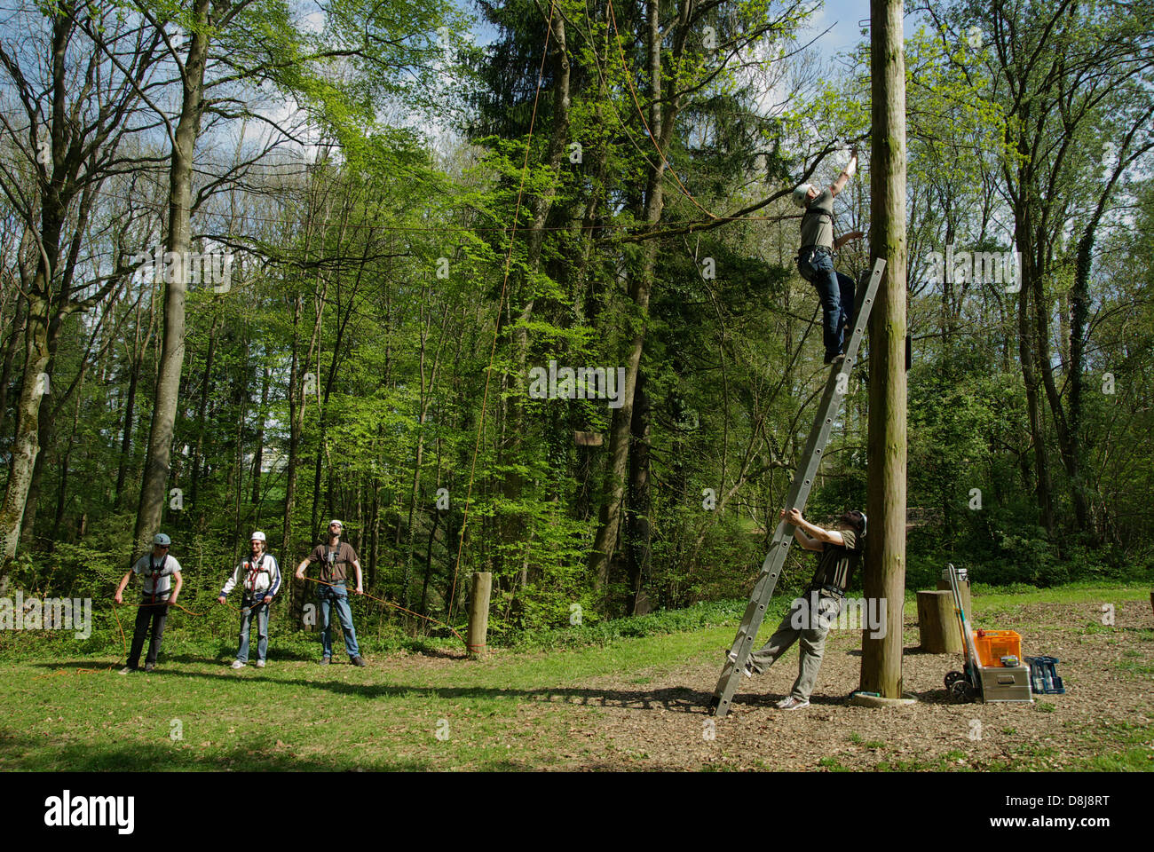 Ascent on the Pamper Pole Stock Photo - Alamy