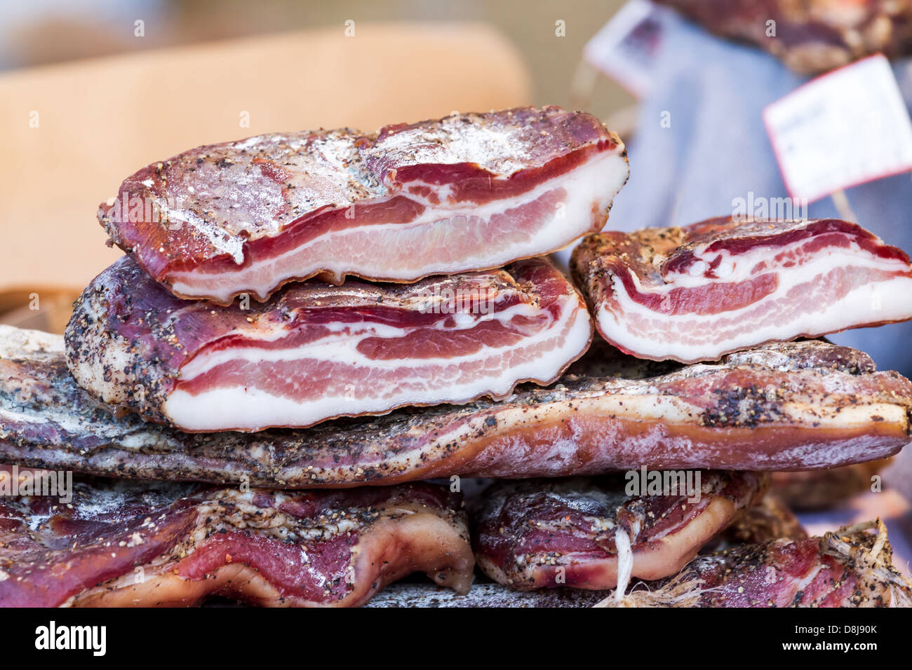 Meat market bacon ham hi-res stock photography and images - Alamy
