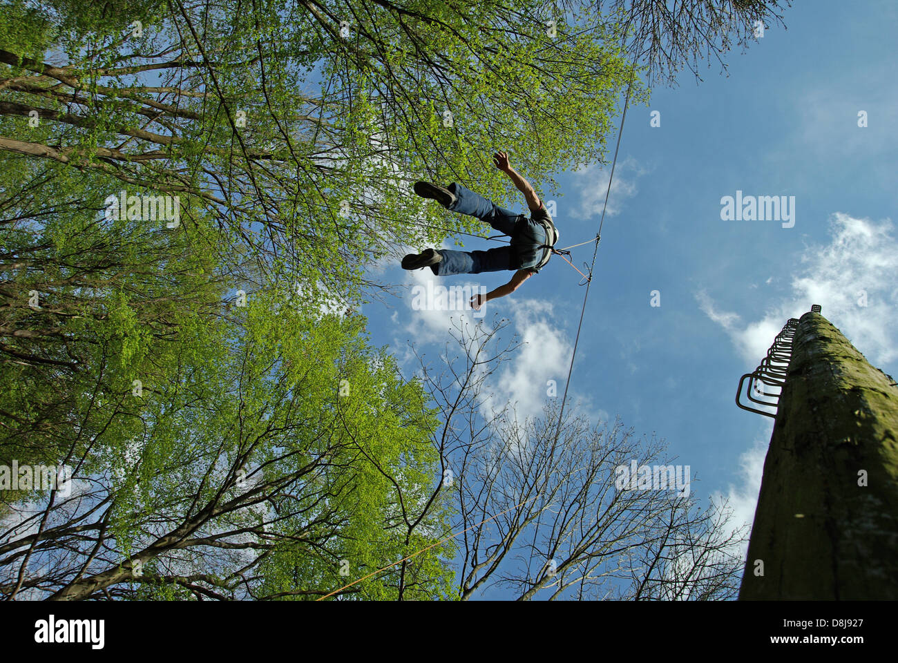 Jump from the Pamper Pole Stock Photo - Alamy