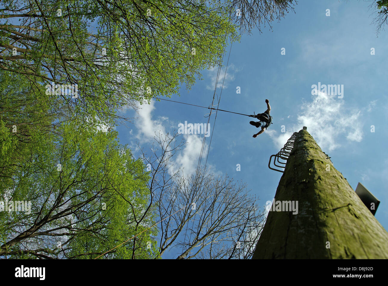 Jump from the Pamper Pole Stock Photo - Alamy