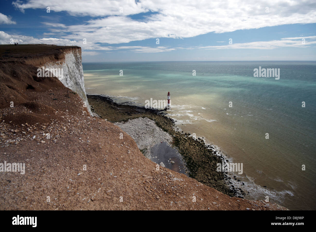 Beachy Head cliffs and lighthouse Stock Photo - Alamy