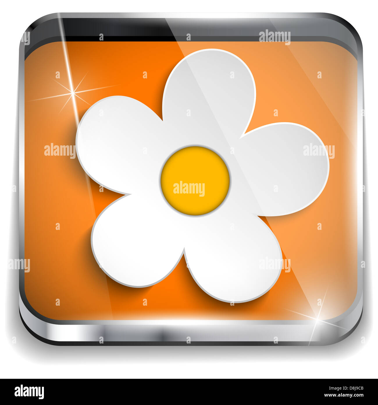 Vector - Spring Flower in Smartphone Application Box Stock Photo - Alamy