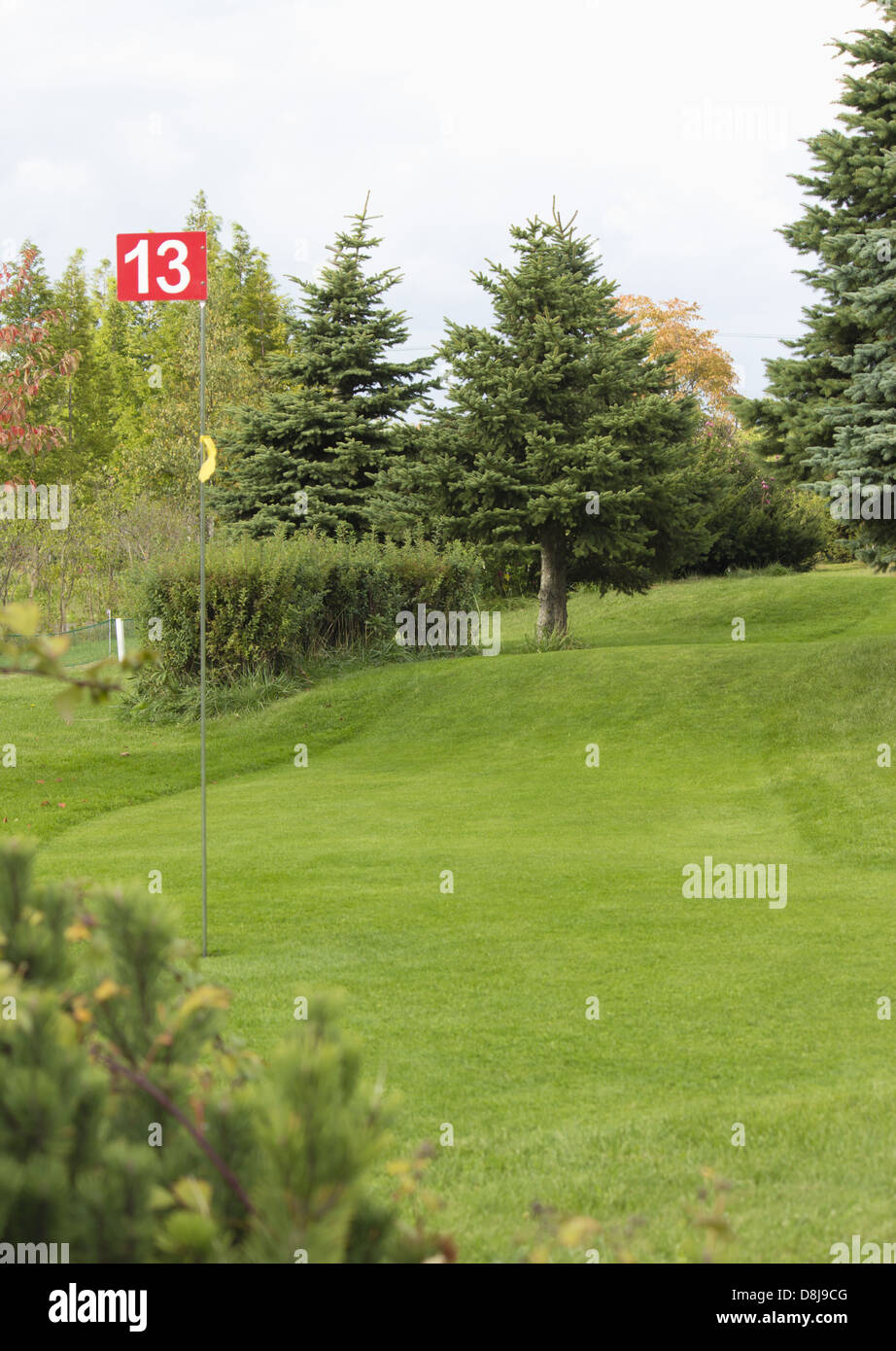Park golf flag Stock Photo - Alamy