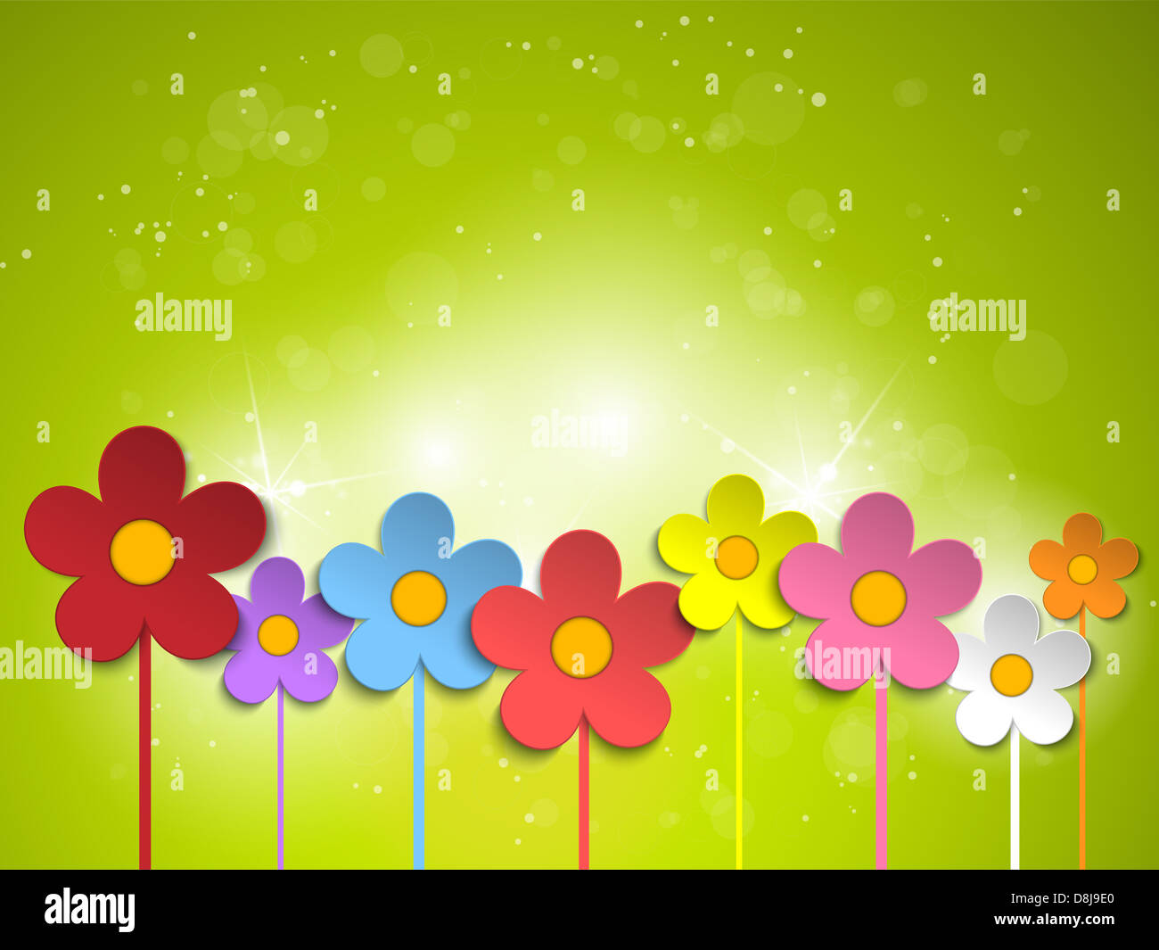 Vector - Beautiful Spring Green Flowers Background Stock Photo - Alamy