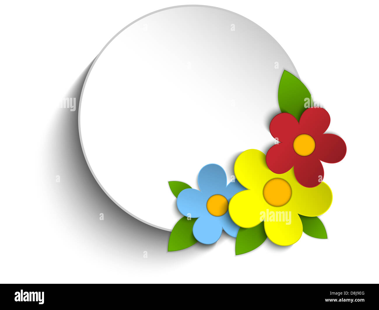 Vector - Beautiful Spring Flowers Circle Button Background Stock Photo ...
