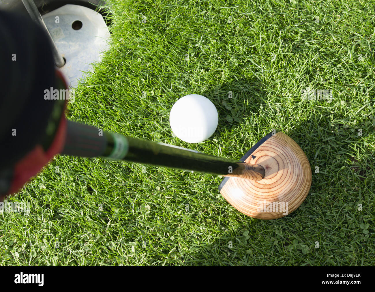 Park golf ball and a club Stock Photo - Alamy