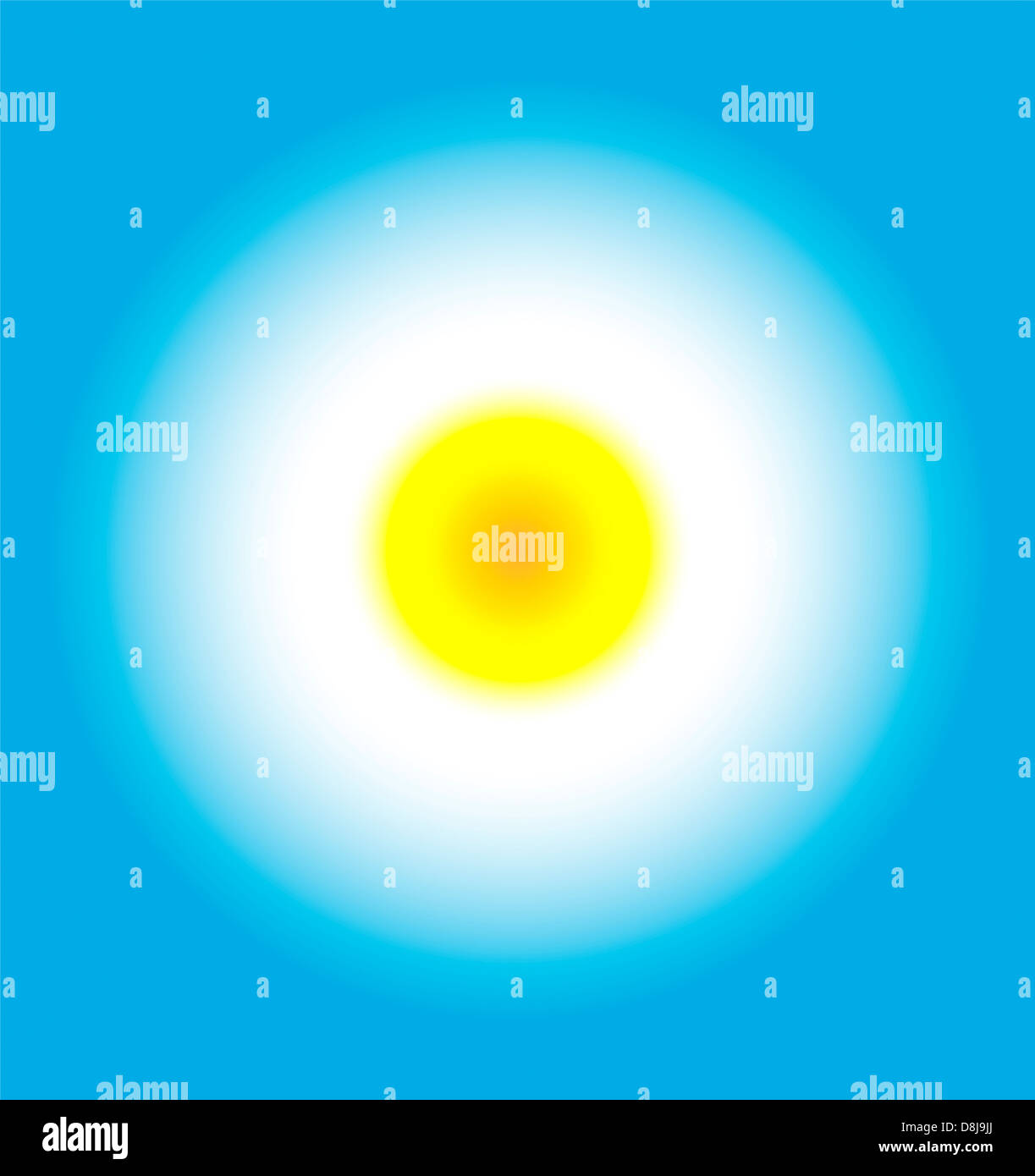 Sun light fading into beautiful blue sky Stock Photo - Alamy