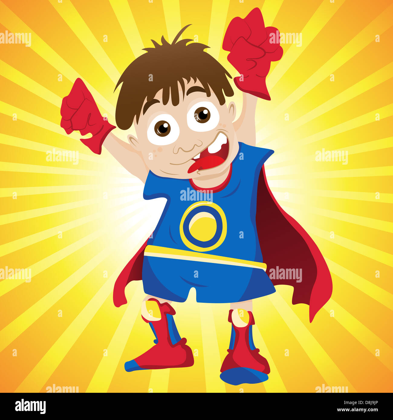 Super hero Boy. Editable Vector Illustration Stock Photo - Alamy