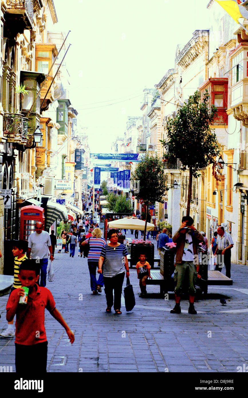 Merchants street valletta malta hi-res stock photography and images - Alamy