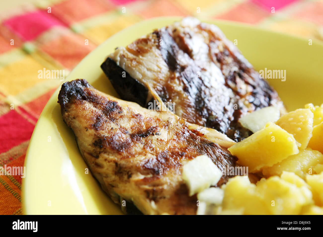 fish with potatoes Stock Photo - Alamy