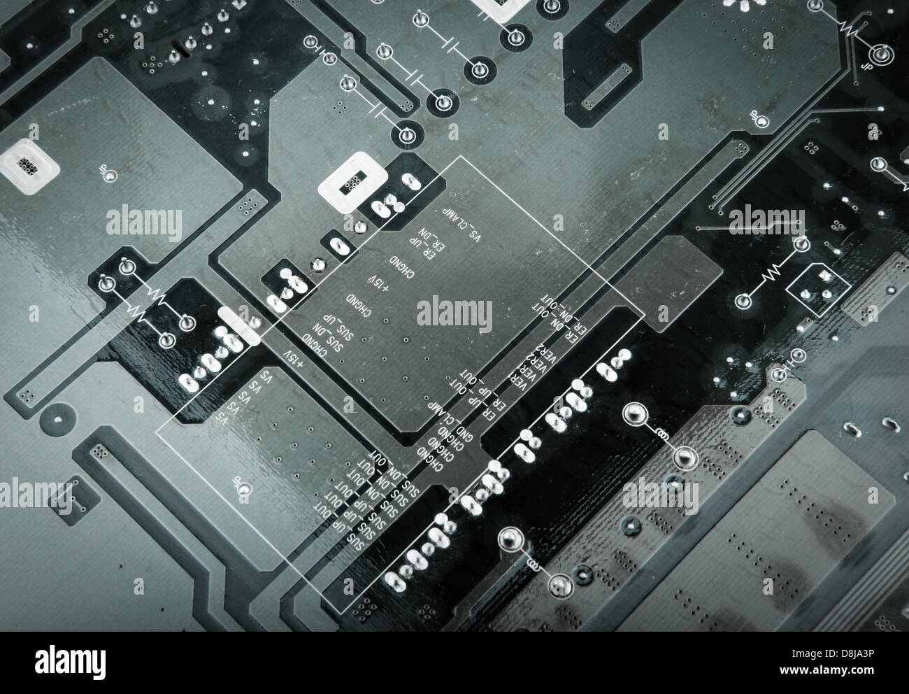 circuit board from the computer closeup Stock Photo - Alamy