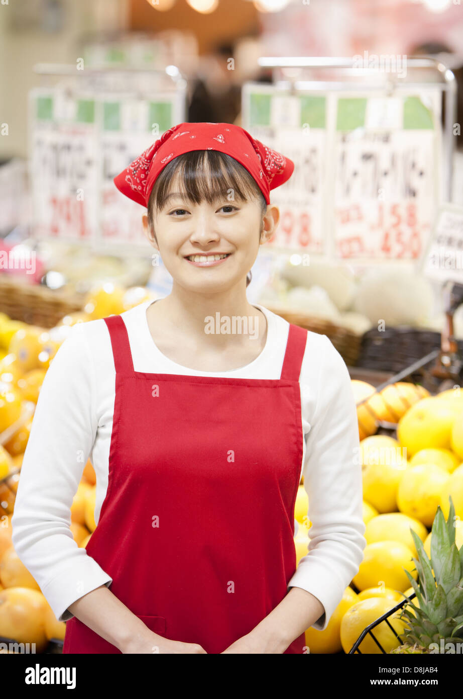 Grocery store staff Stock Photo - Alamy