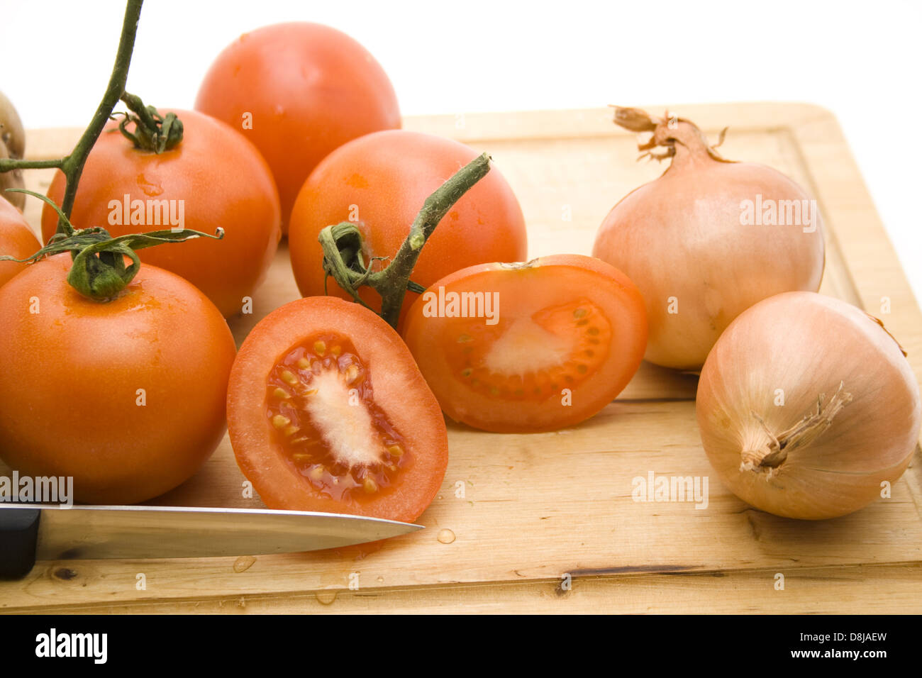 Tomatoes and onions Stock Photo - Alamy