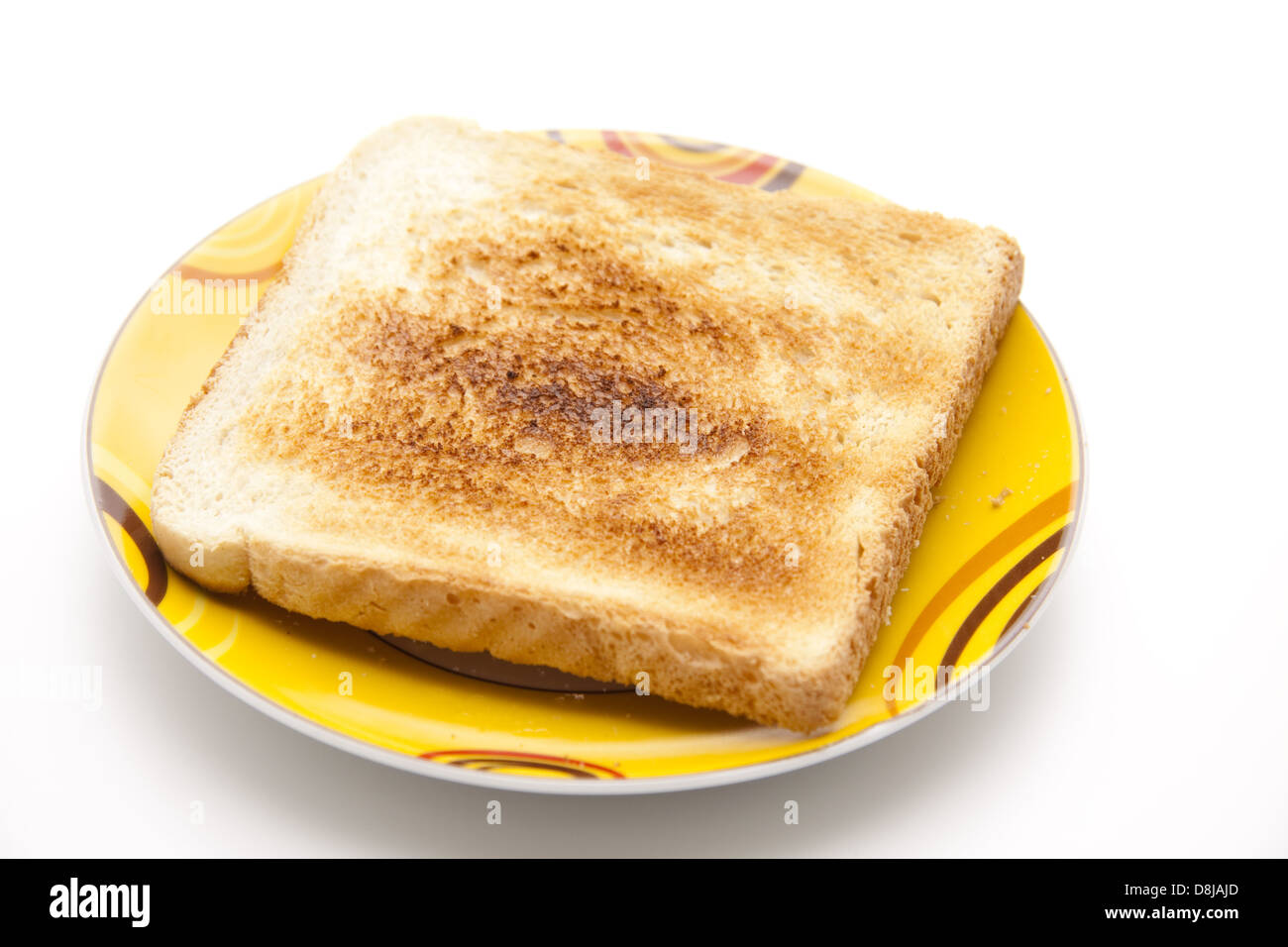 Toast bread on plate Stock Photo - Alamy
