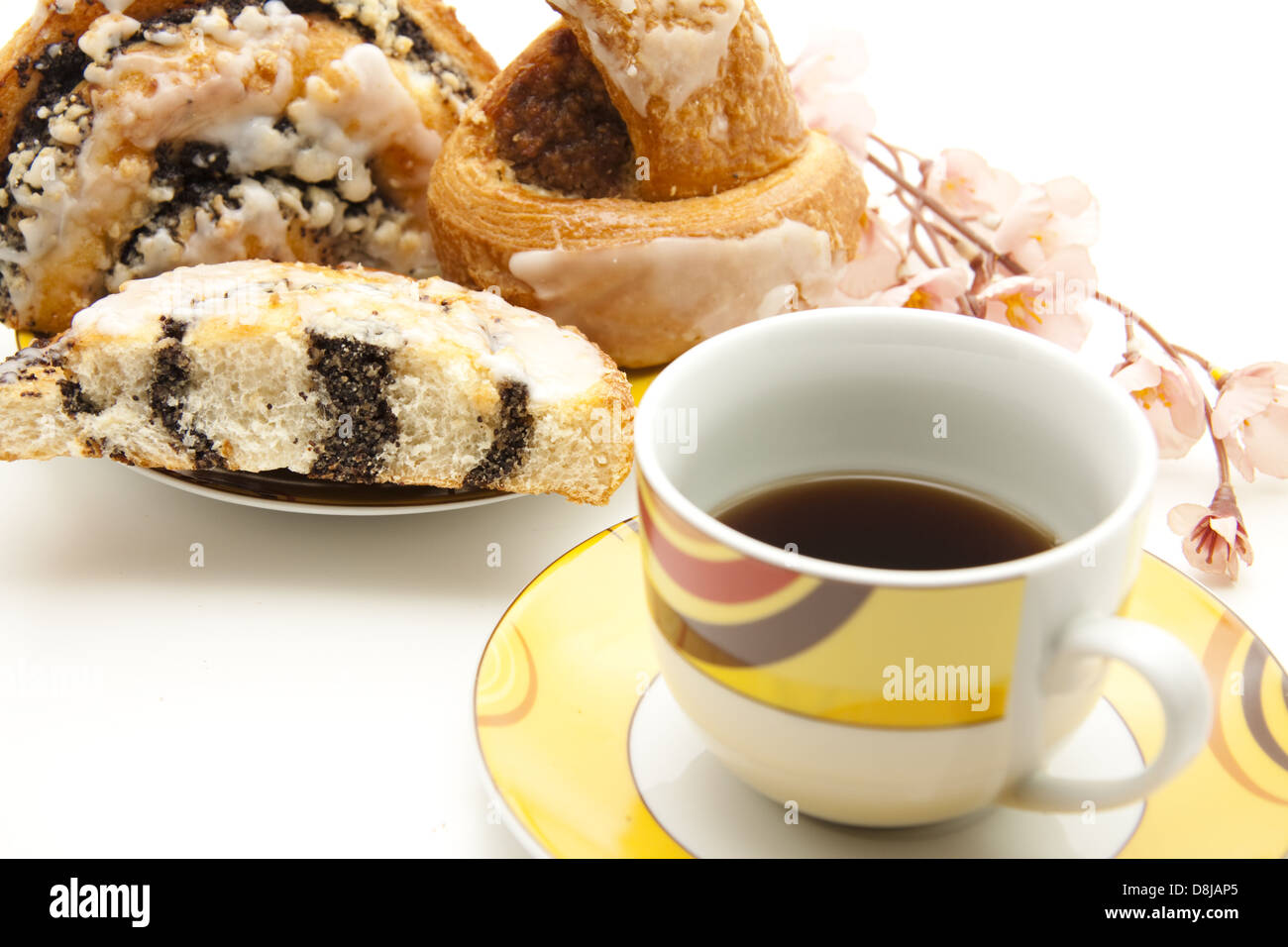 Coffee with cake Stock Photo - Alamy