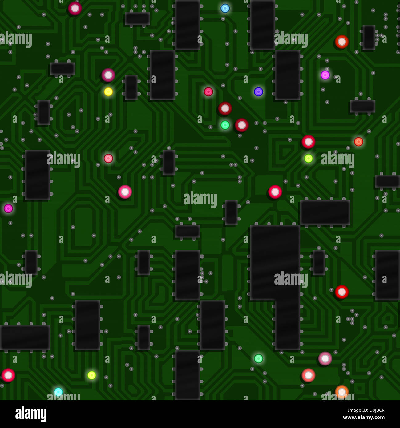 circuit board in green Stock Photo - Alamy