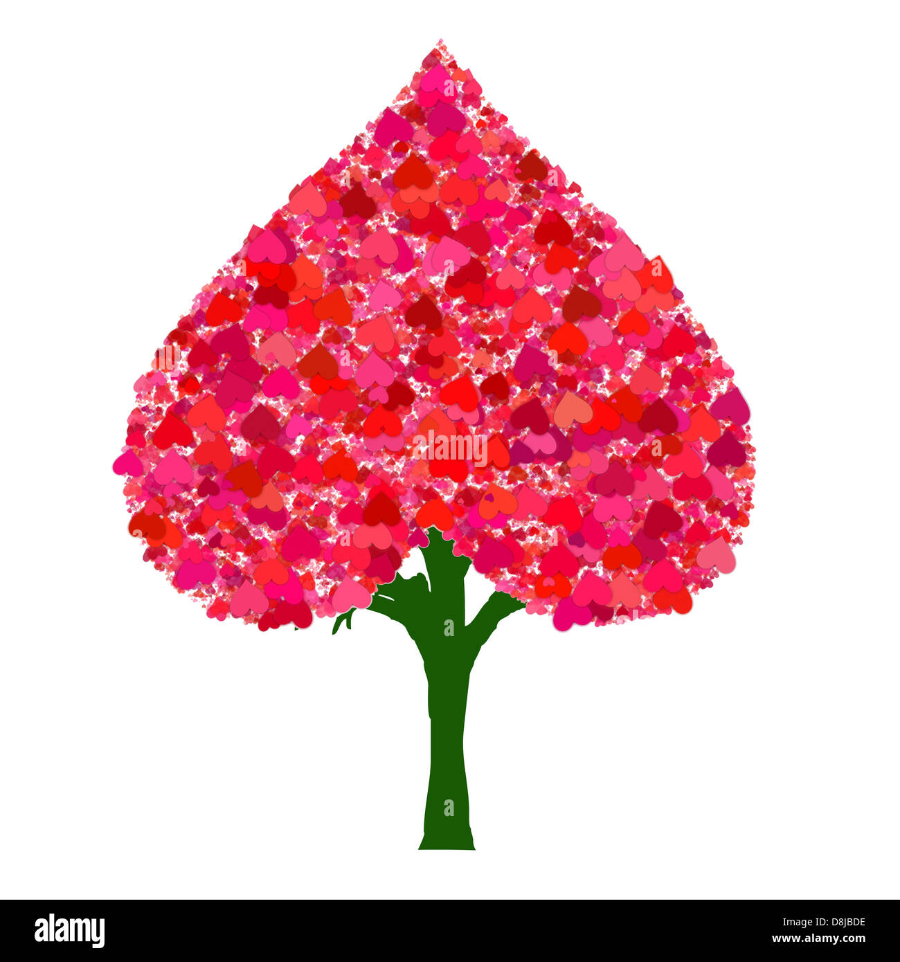 Love symbol on the tree Cut Out Stock Images & Pictures - Alamy