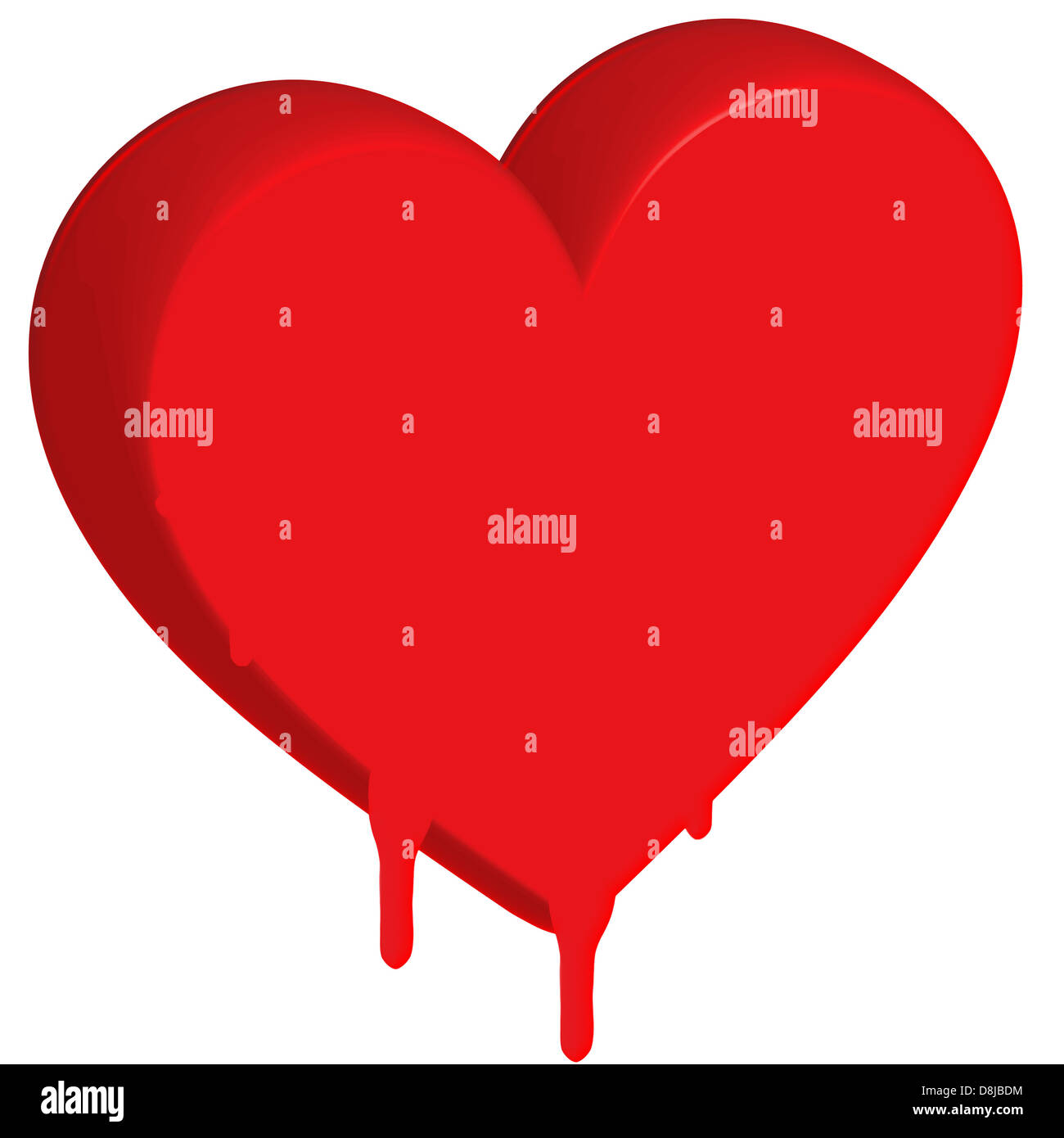 red heart drip Stock Photo - Alamy