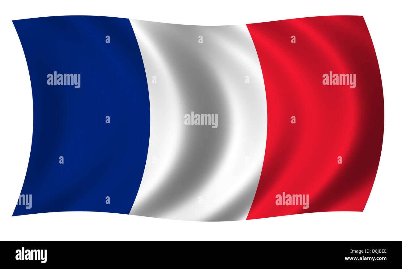 Flag of France in waves Stock Photo - Alamy