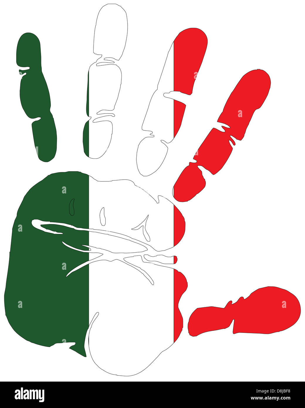handprint for italy Stock Photo - Alamy